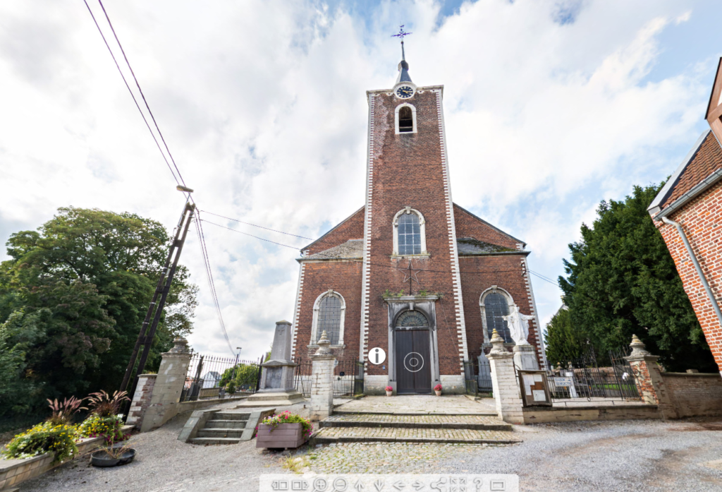 L'église en 360° - Bossut, village rural du Brabant Wallon